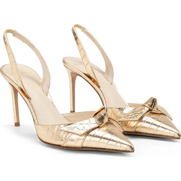 ALEXANDRE BIRMAN Clarita Slingback Pumps - Argento
