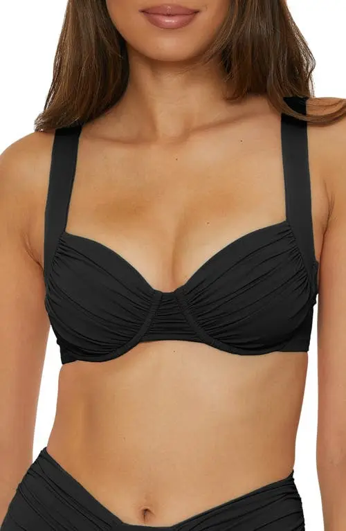 BECCA® By Rebecca Virtue Color Code Underwire Bikini Top - Black
