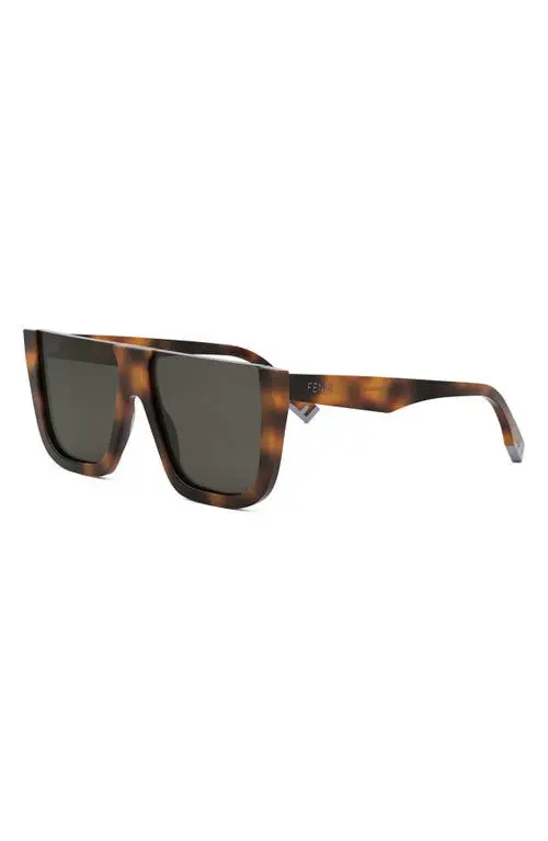 Fendi Flat Top Sunglasses - Blonde Havana/smoke