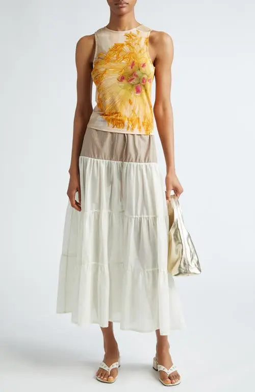 Paloma Wool Peonia Printed Tank In Ecru - 40% Off | Editorialist