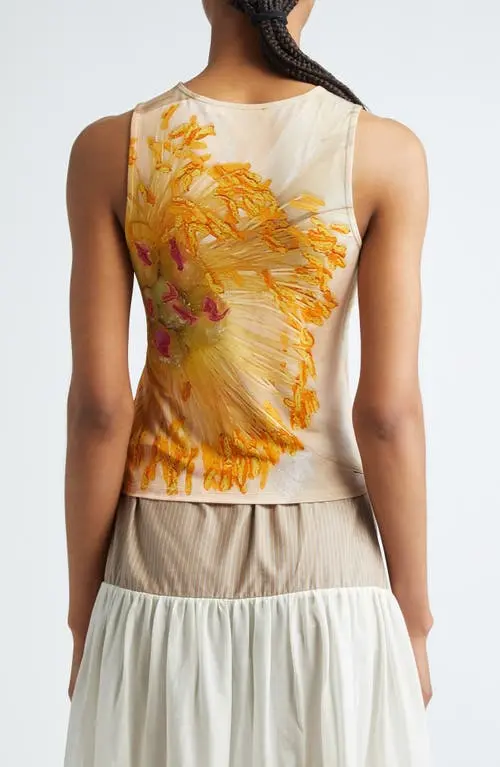 Paloma Wool Peonia Printed Tank In Ecru - 64% Off | Editorialist