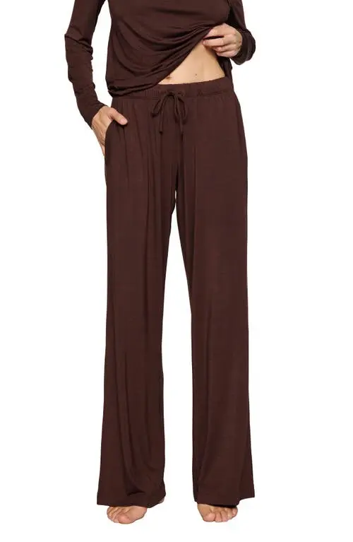 Eberjey Gisele Stretch Modal Pajama Pants - Chocolate