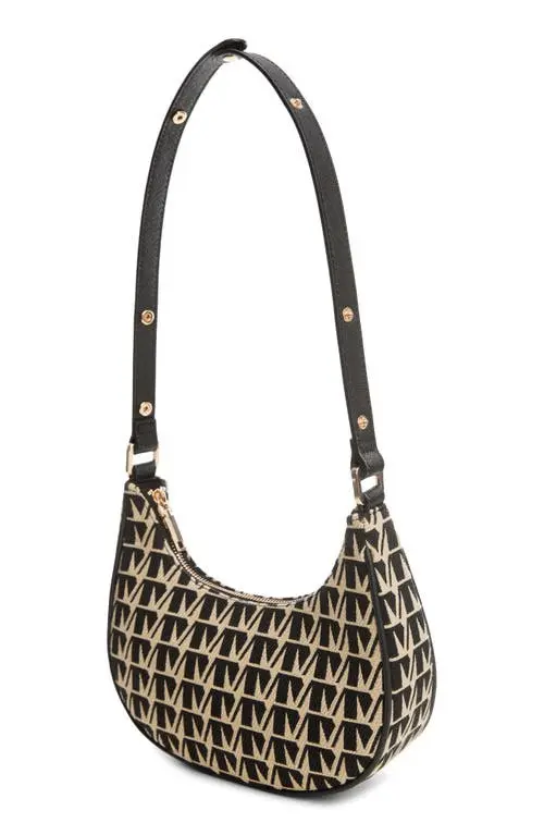 Mango Logo Jacquard Shoulder Bag
