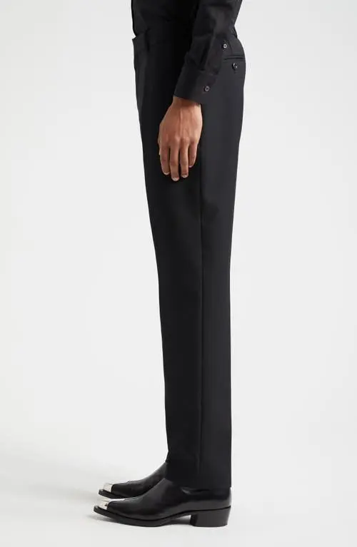 Alexander McQueen Wool Gabardine Cigarette Trousers