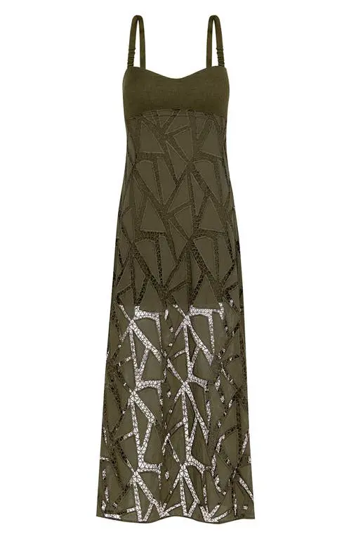 Vix Paula Hermanny Eleni Cover-Up Lace Maxi Dress - Green | Editorialist