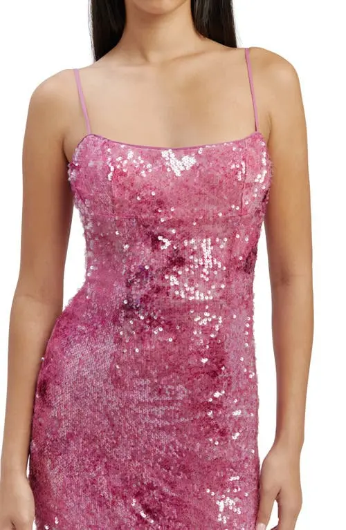slim fit dress slacks Nicoletta Gold Dress - Bardot Gold Sequin main image 1