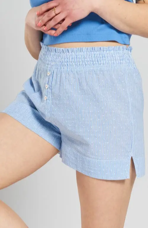 PEACHAUS Lomandra Pyjama Shorts - Mountain Blue
