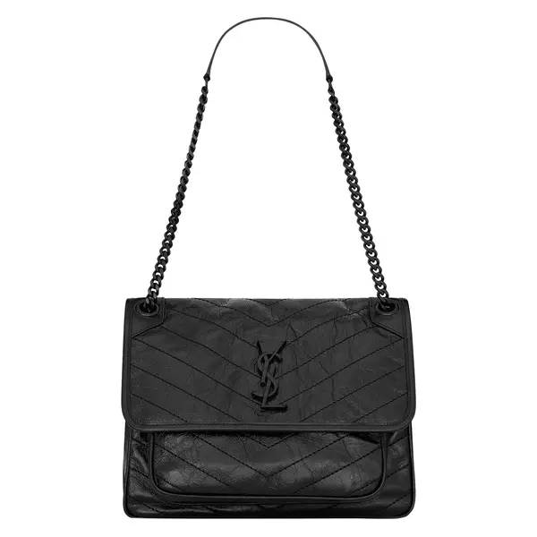 Saint Laurent Medium Niki Chain Shoulder Bag - Black