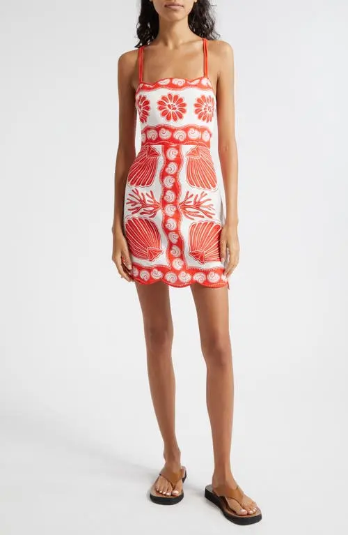 Farm Rio Ainika Shell Print Linen Minidress In White - 70% Off |  Editorialist