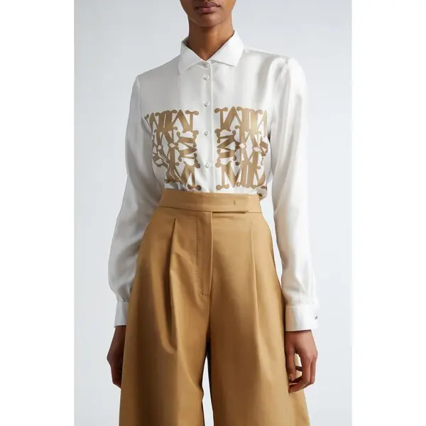 Max Mara Legno Monogram Printed Shirt