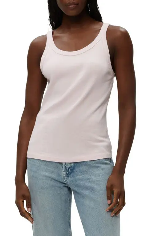 Michael Stars Cassie Binded Cotton Tank - Lychee