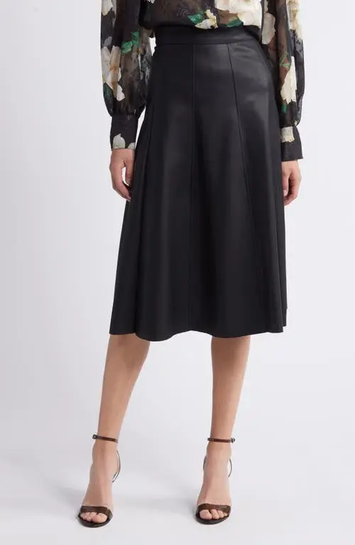NIKKI LUND Carina Faux Leather Skirt - Black