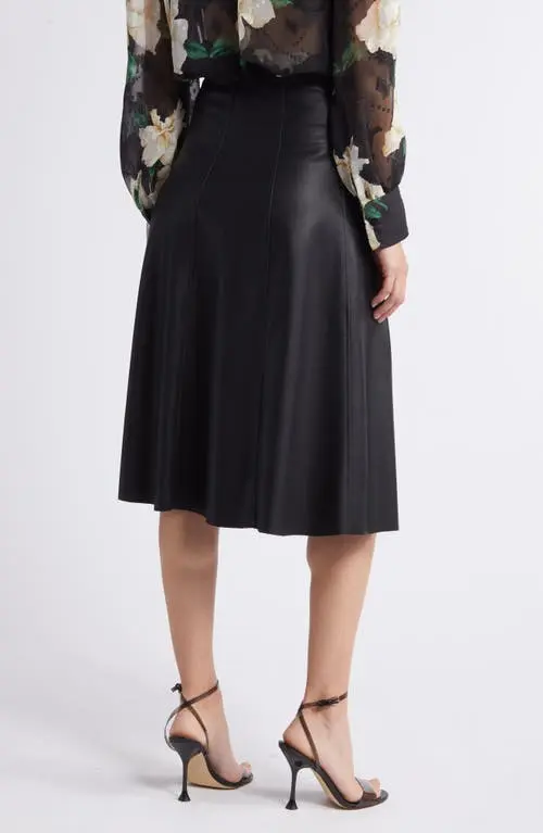 NIKKI LUND Carina Faux Leather Skirt - Black