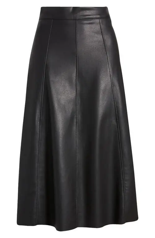 NIKKI LUND Carina Faux Leather Skirt - Black