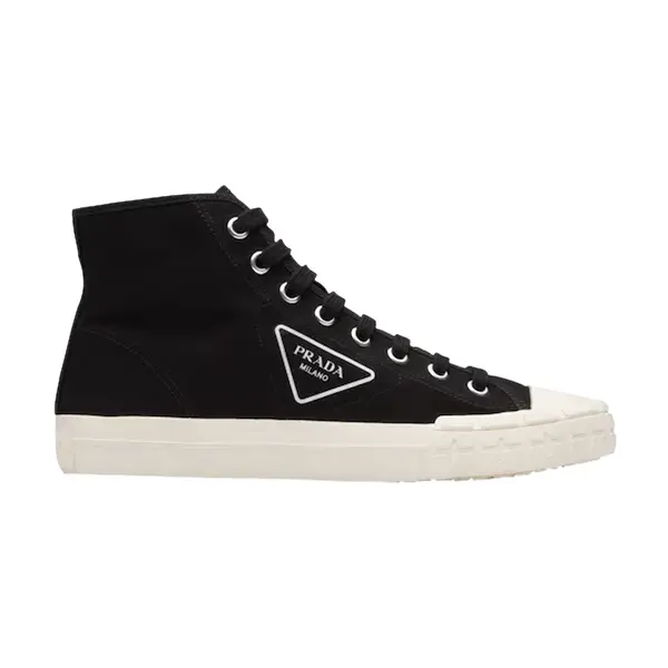 Prada Wheel Vulc High Sneakers - Black