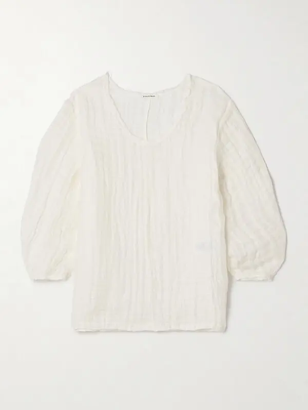 BY MALENE BIRGER Mikala Organic Linen-gauze Blouse