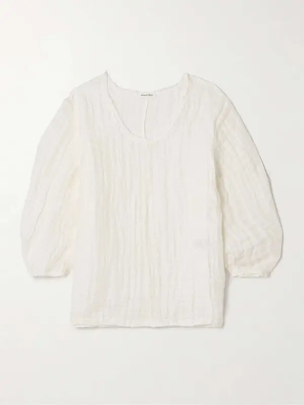 BY MALENE BIRGER Mikala Organic Linen-gauze Blouse
