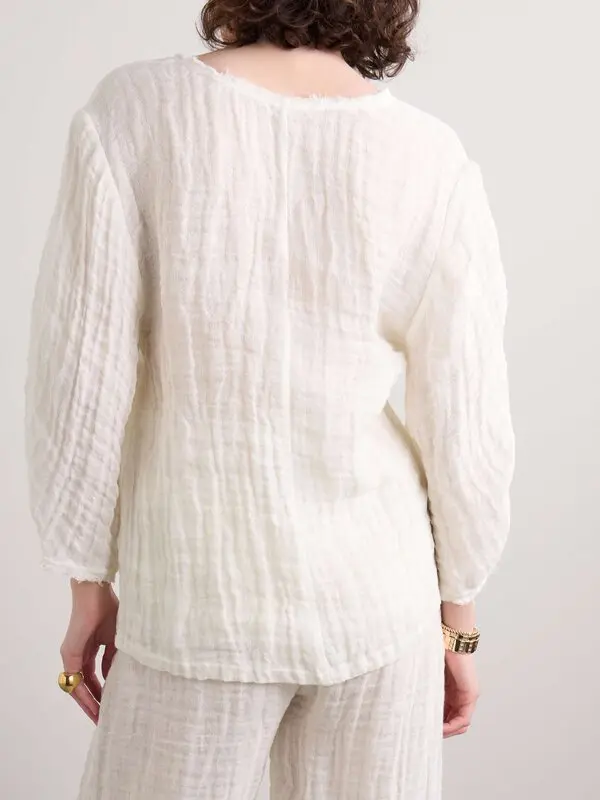 BY MALENE BIRGER Mikala Organic Linen-gauze Blouse