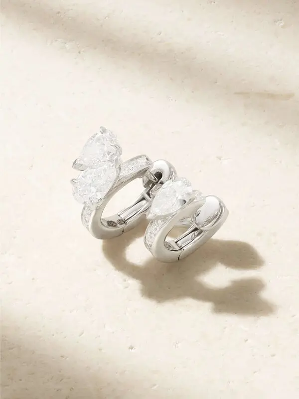 REPOSSI Serti Sur Vide 18-karat White Diamond Single Earring