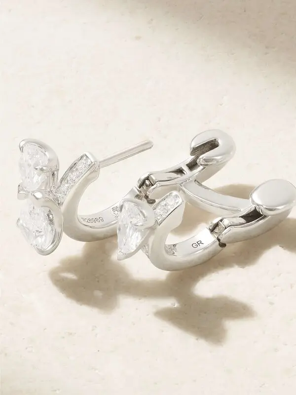 REPOSSI Serti Sur Vide 18-karat White Diamond Single Earring