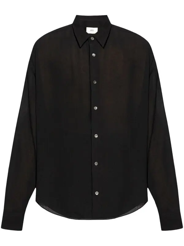 AMI Paris De Coeur Button-up Shirt - Black