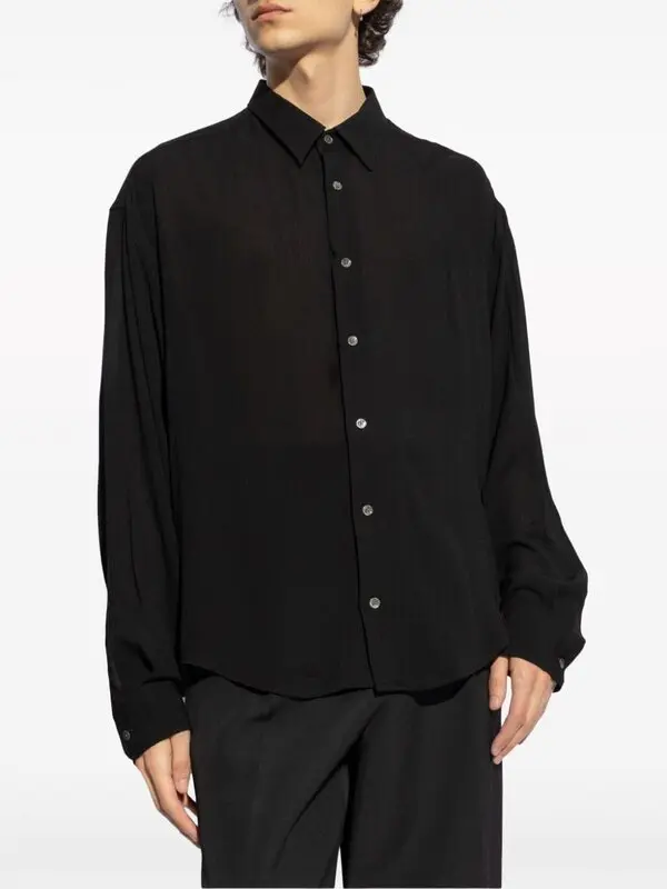 AMI Paris De Coeur Button-up Shirt - Black