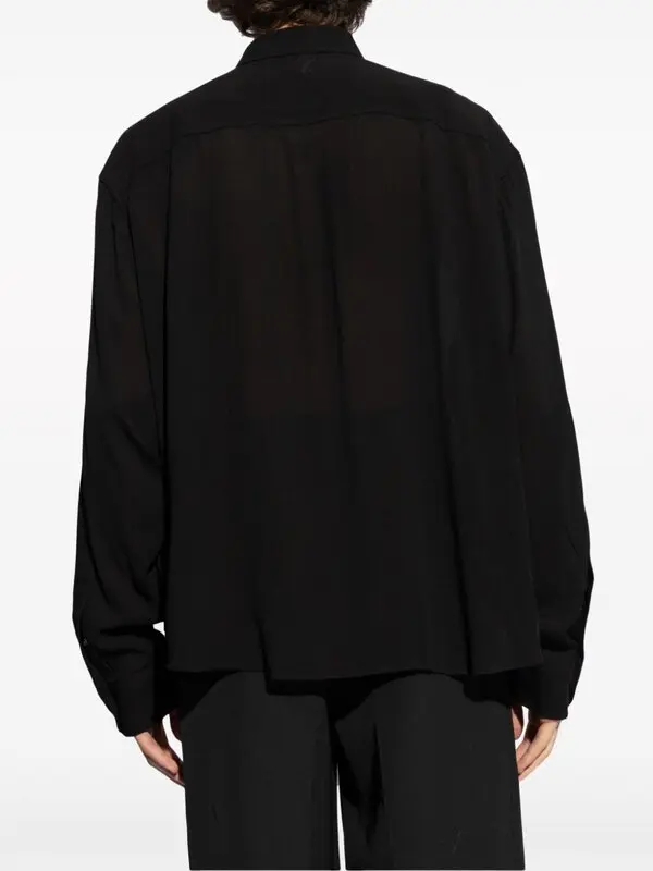 AMI Paris De Coeur Button-up Shirt - Black