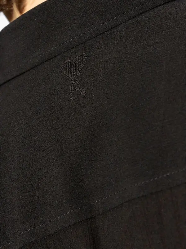 AMI Paris De Coeur Button-up Shirt - Black