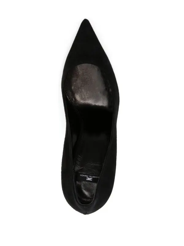 Elisabetta Franchi 105mm Metal-logo Suede Pumps