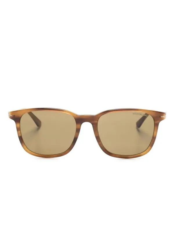 Montblanc Rectangle-frame Sunglasses - Brown