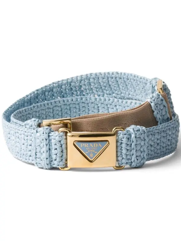 Prada Braided Buckle-fastening Belt - Blue