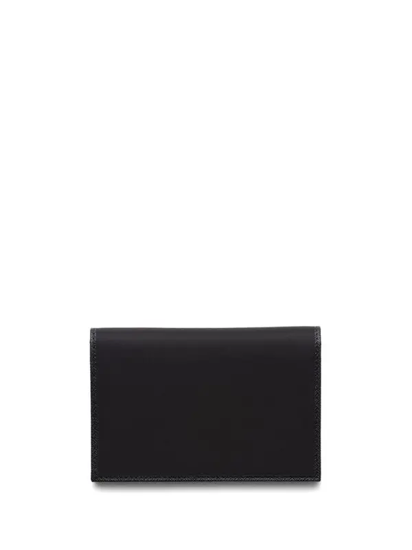 Prada Enamel-triangle Logo Wallet - Black