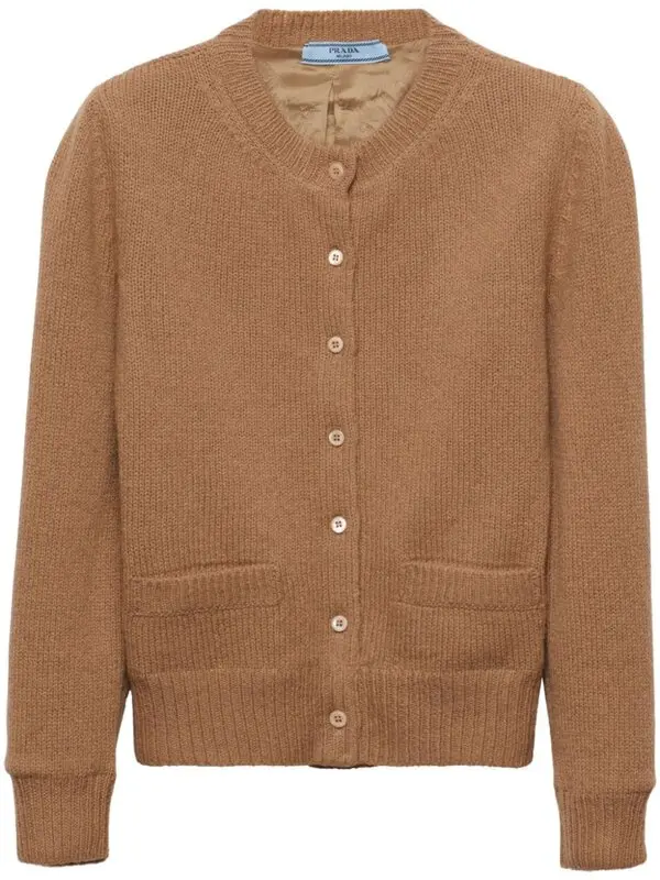 Prada Round-neck Wool-knit Cardigan