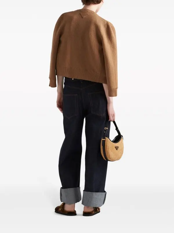 Prada Round-neck Wool-knit Cardigan