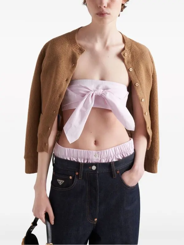 Prada Round-neck Wool-knit Cardigan