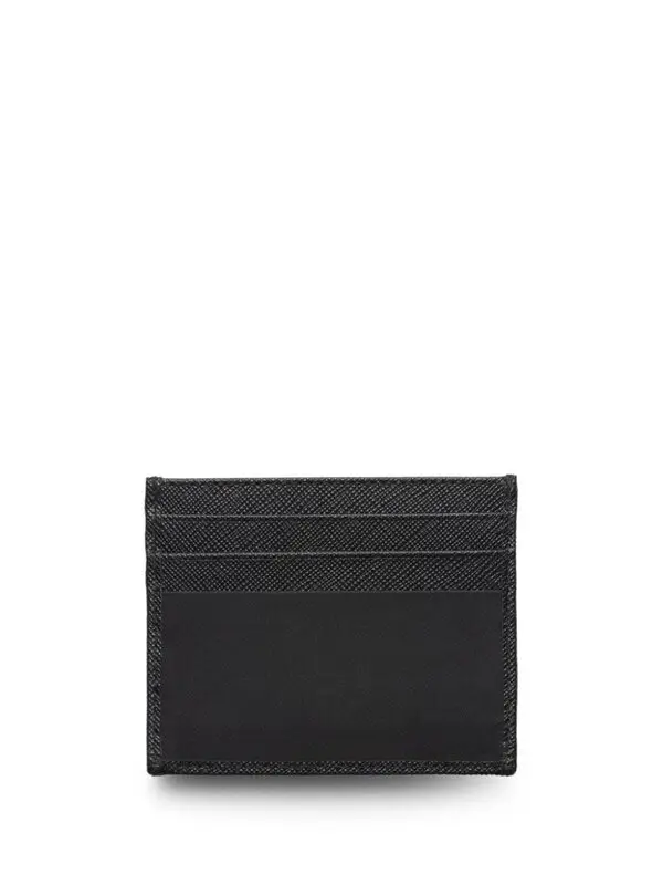 Prada Triangle-logo Leather Wallet - Black