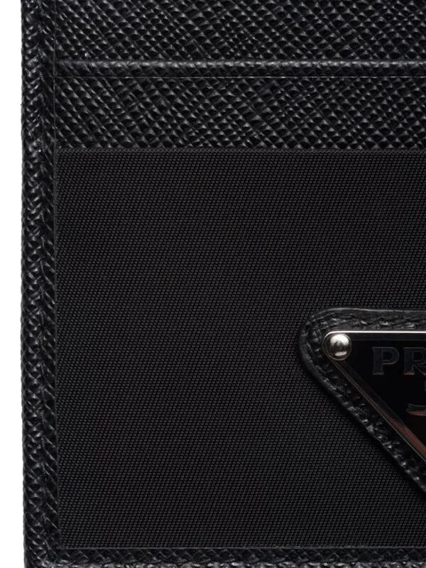 Prada Triangle-logo Leather Wallet - Black