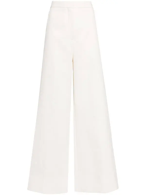 Stella McCartney High-waisted Wide-leg Trousers - White