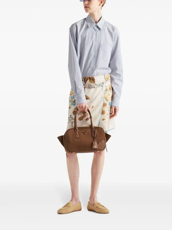 Prada Floral-print Silk Skirt