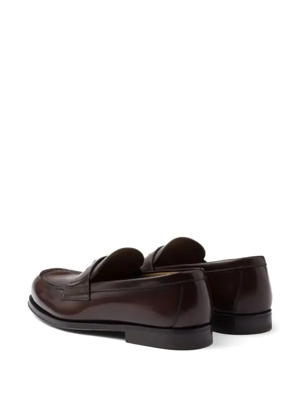 Prada Leather Penny Loafers