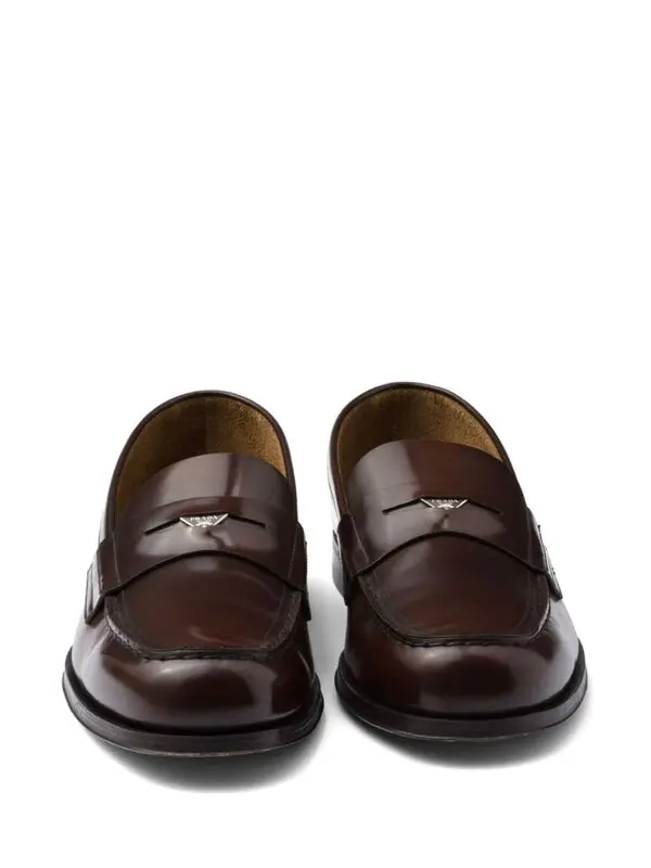Prada Leather Penny Loafers
