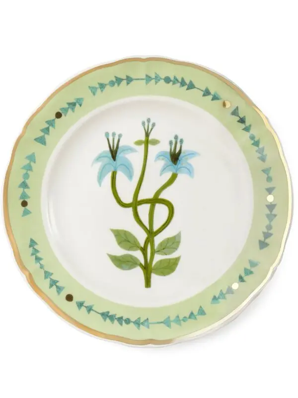 BITOSSI HOME Botanica Porcelain Dessert Plate - Green