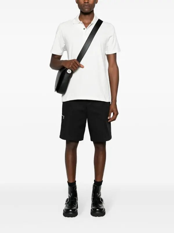 Fendi Ff-pattern Cotton Polo Shirt - White