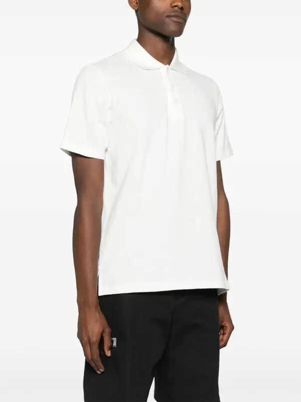 Fendi Ff-pattern Cotton Polo Shirt - White