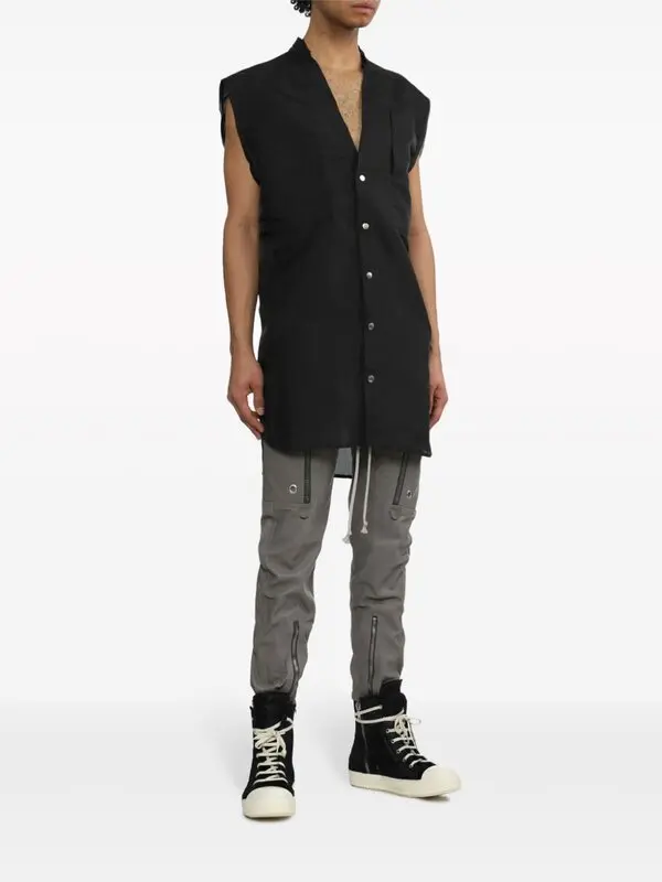 Rick Owens Bauhaus Tapered Cargo Trousers - Grey