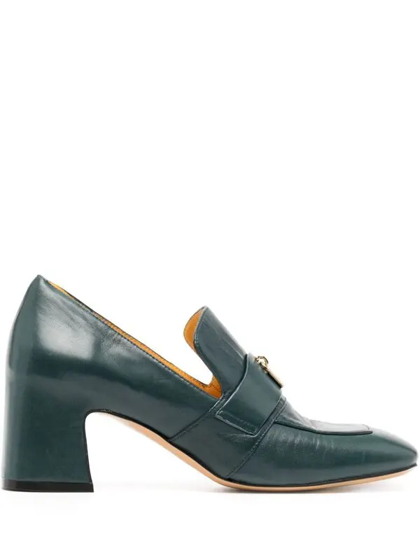 MADISON MAISON Lock 55mm Leather Pumps - Green