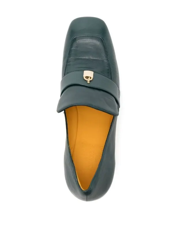 MADISON MAISON Lock 55mm Leather Pumps - Green