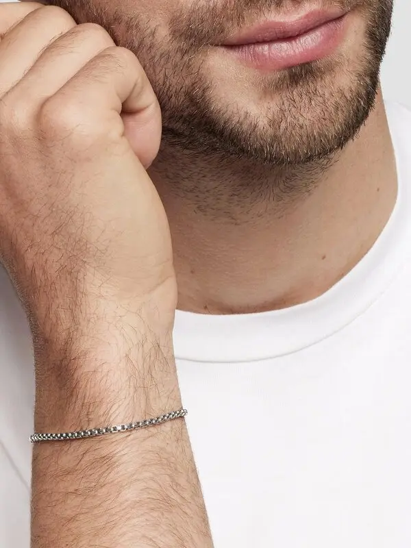 David Yurman Box Chain Bracelet In Sterling 2.7mm