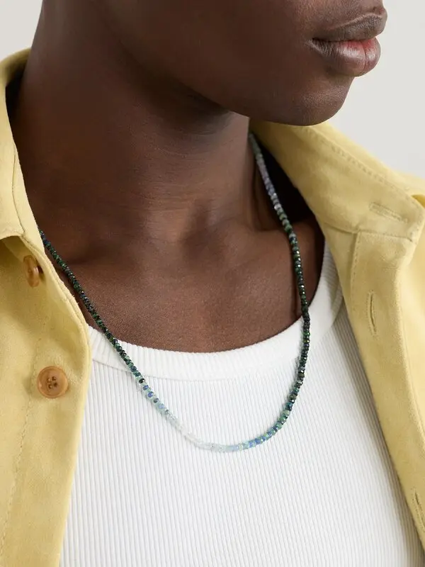 Jia Jia Emerald And Sapphire Beaded Necklace