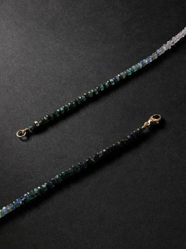 Jia Jia Emerald And Sapphire Beaded Necklace